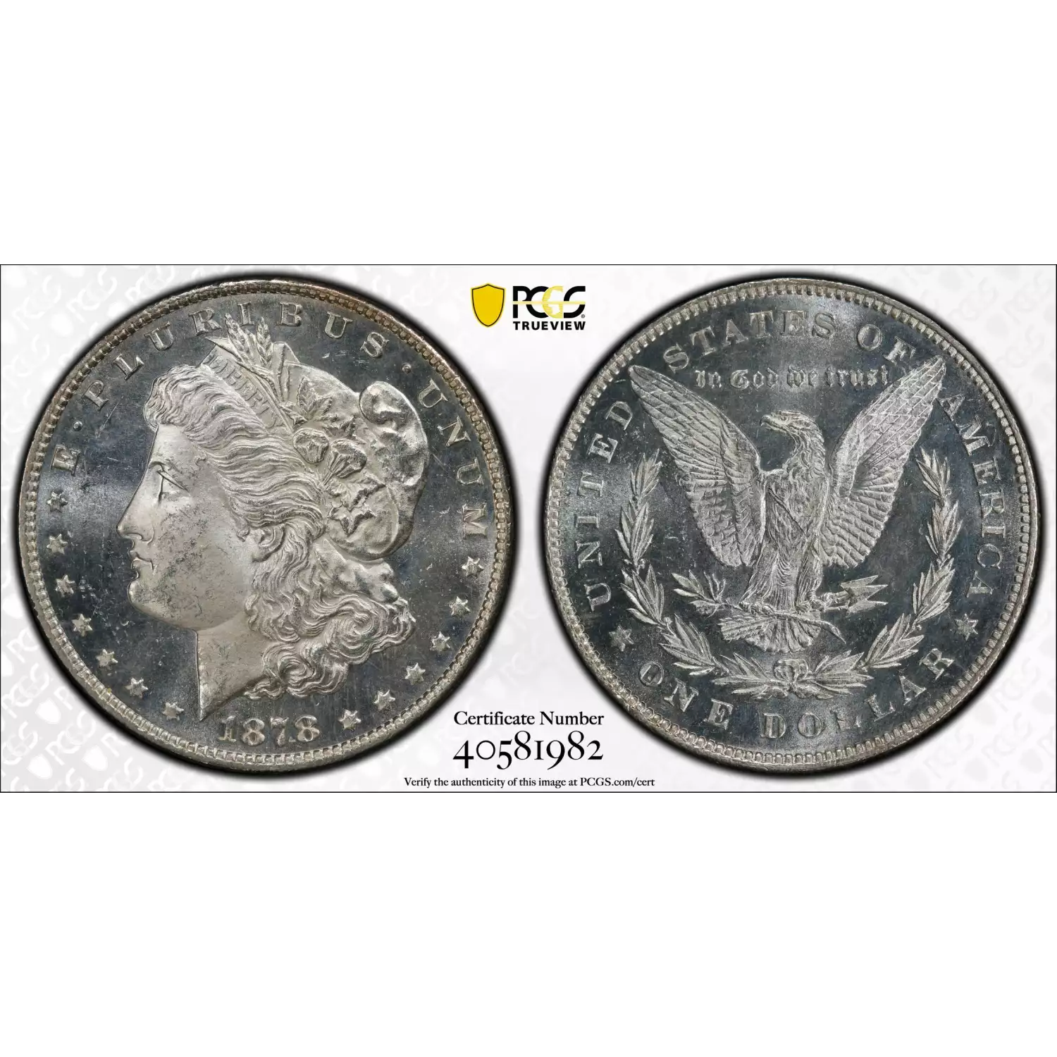 1878 Morgan Silver Dollar PCGS MS-63 PL 7/8TF Strong - Bob Paul Rare Coins