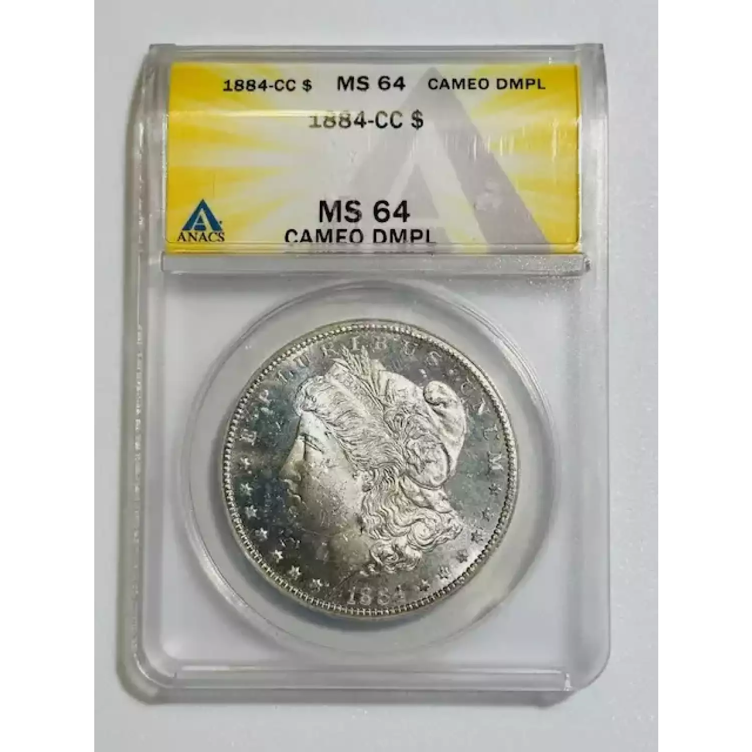 1884-CC Morgan Silver Dollar ANACS MS-64 Cameo DMPL - Bob Paul Rare Coins