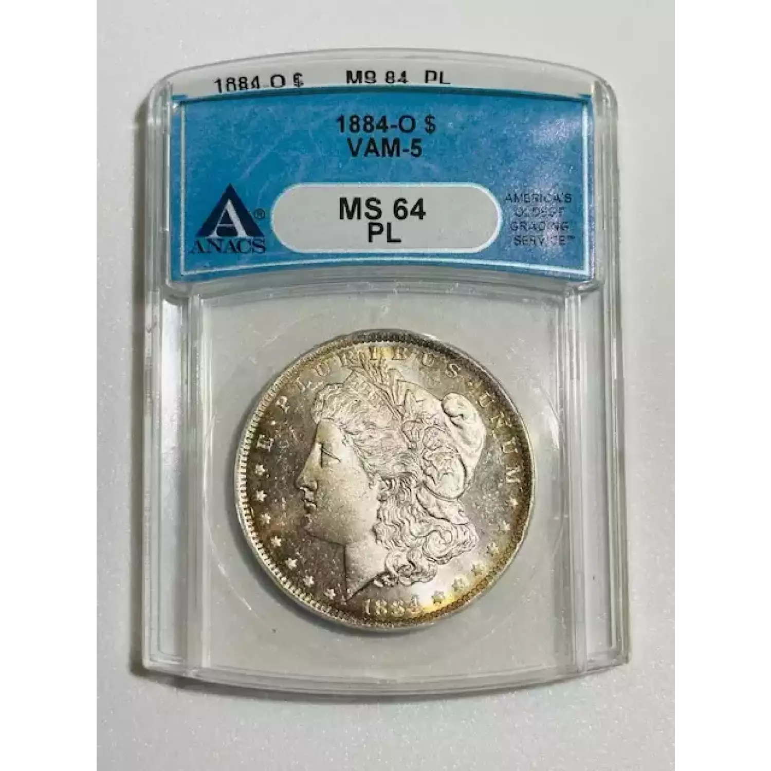 1884-O Morgan Silver Dollar ANACS MS-64 Proof Like Vam-5- Looks to be DMPL - Bob Paul Rare Coins