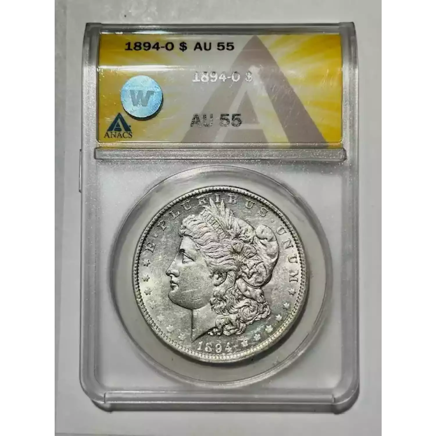 1894-O Morgan Silver Dollar ANACS AU-55 Sight White - Bob Paul Rare Coins