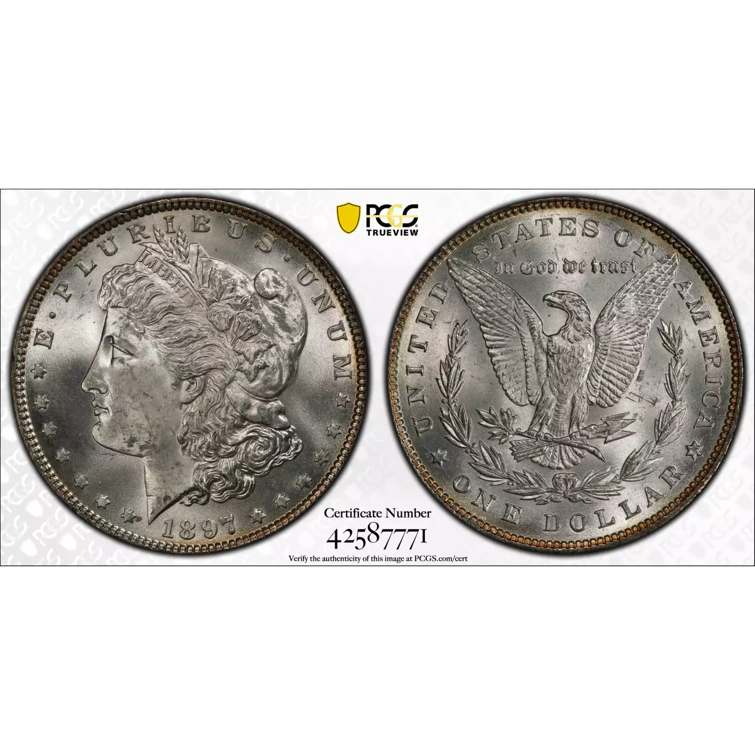 1897 Morgan Silver Dollar PCGS MS-66 - Bob Paul Rare Coins