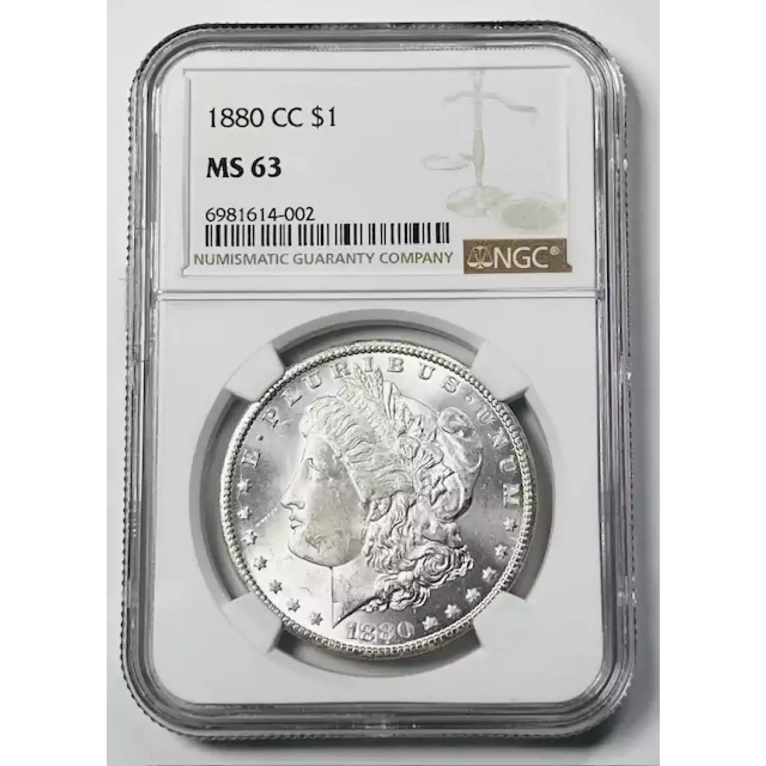 1880-CC Morgan Silver Dollar NGC MS-63 White Morgan! Carson City! - Bob Paul Rare Coins