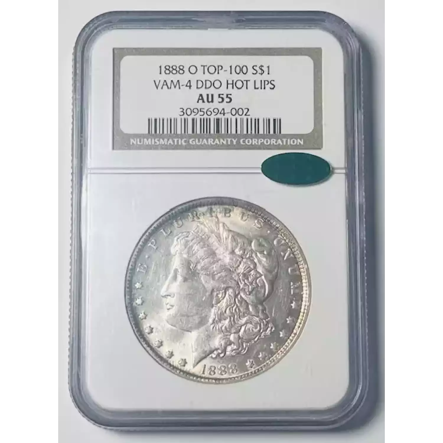 1888-O Morgan Silver Dollar NGC AU-55 Top 100 VAM 4 Hot Lips DDO CAC - Bob Paul Rare Coins