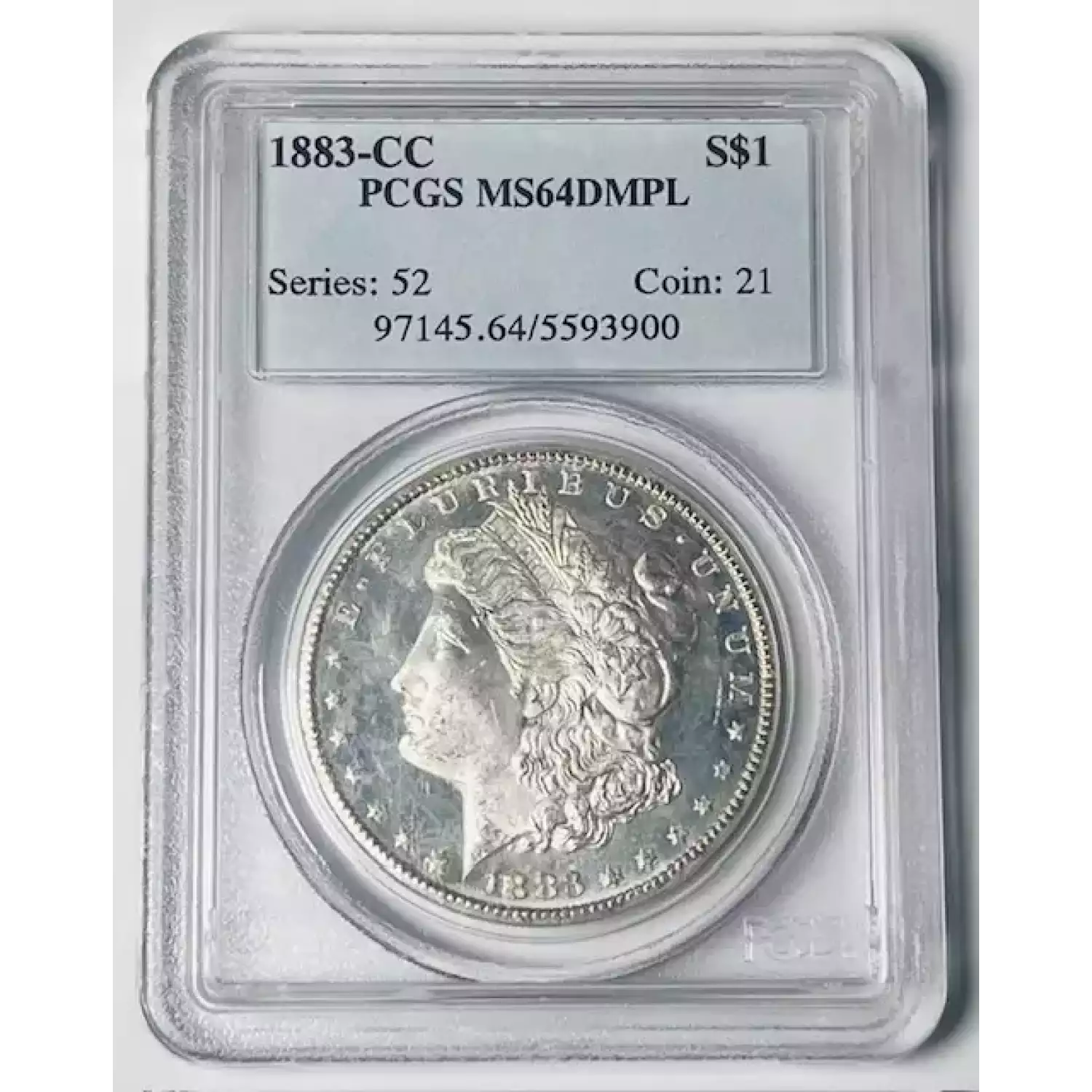1883-CC Morgan Silver Dollar PCGS MS-64 DMPL Deep Mirrors! - Bob Paul Rare Coins