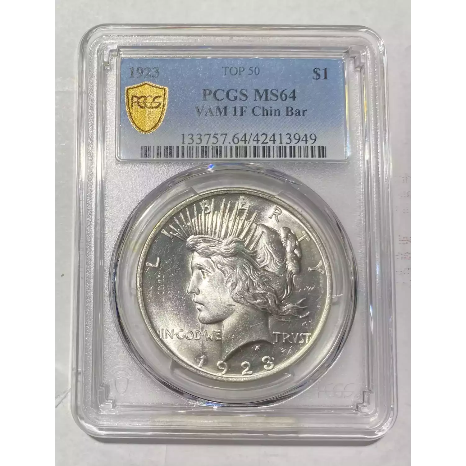 1923 Peace Dollar PCGS MS-64 VAM 1F - Bob Paul Rare Coins