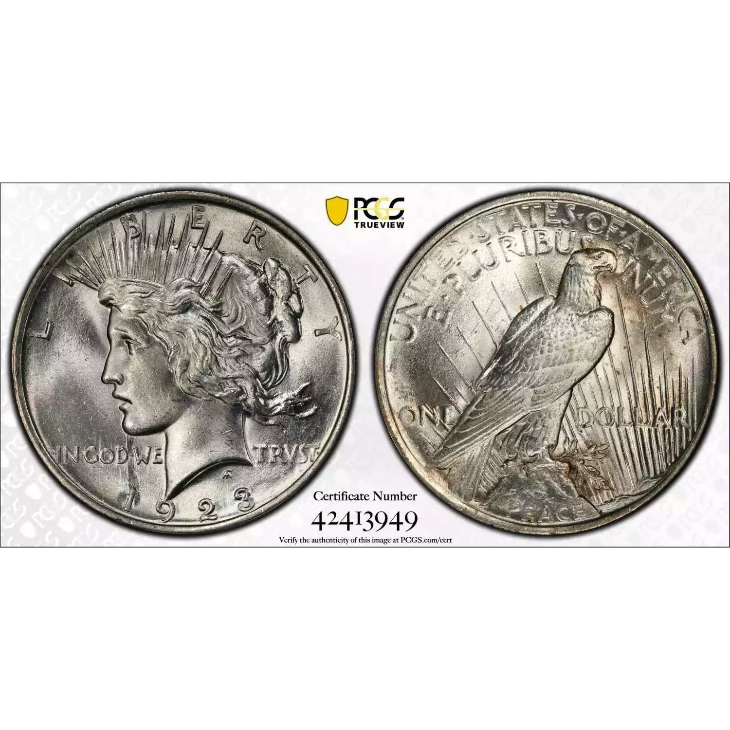 1923 Peace Dollar PCGS MS-64 VAM 1F - Bob Paul Rare Coins