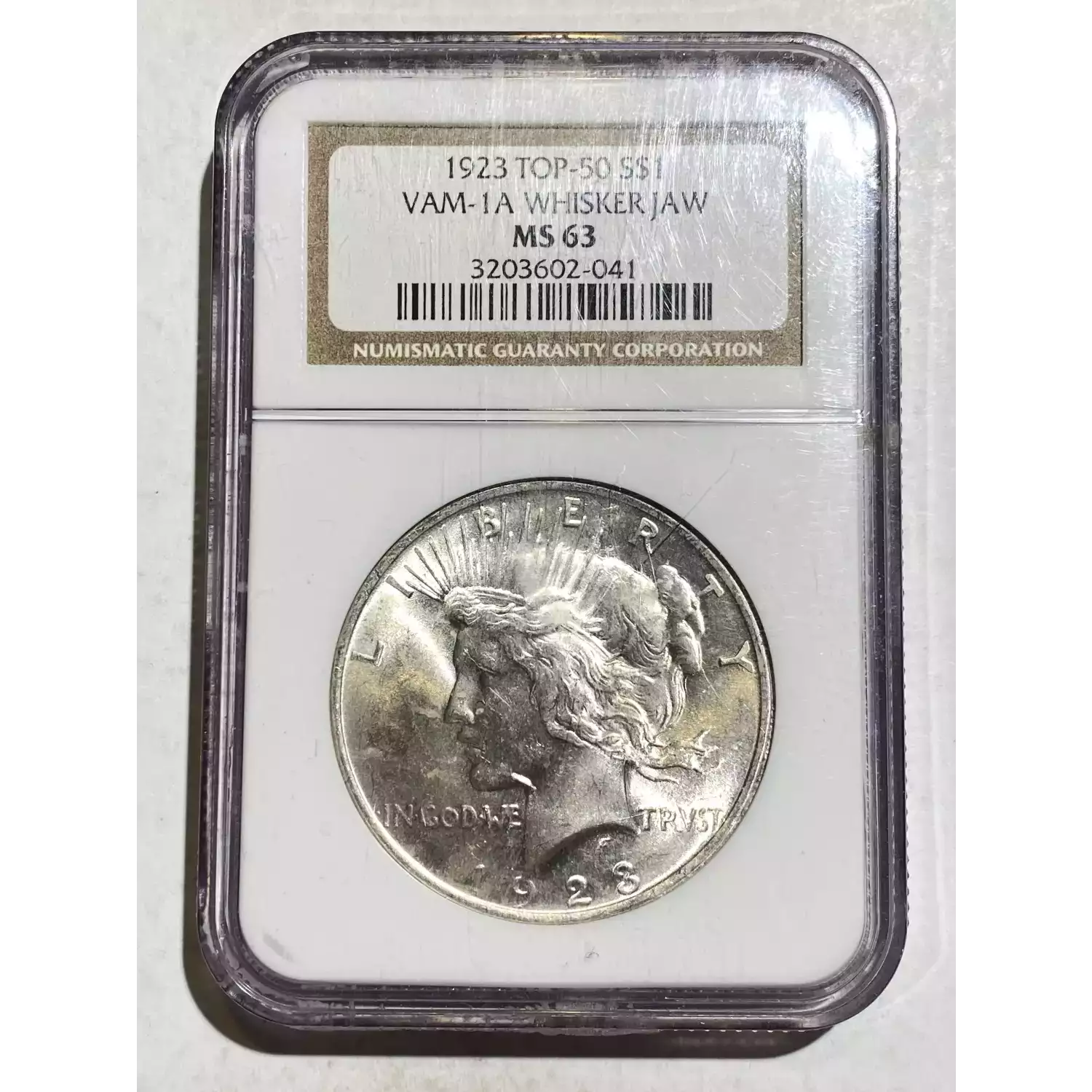 1923 Peace Dollar NGC MS-63 VAM-1A WHISKER JAW - Top 50 - Bob Paul Rare Coins