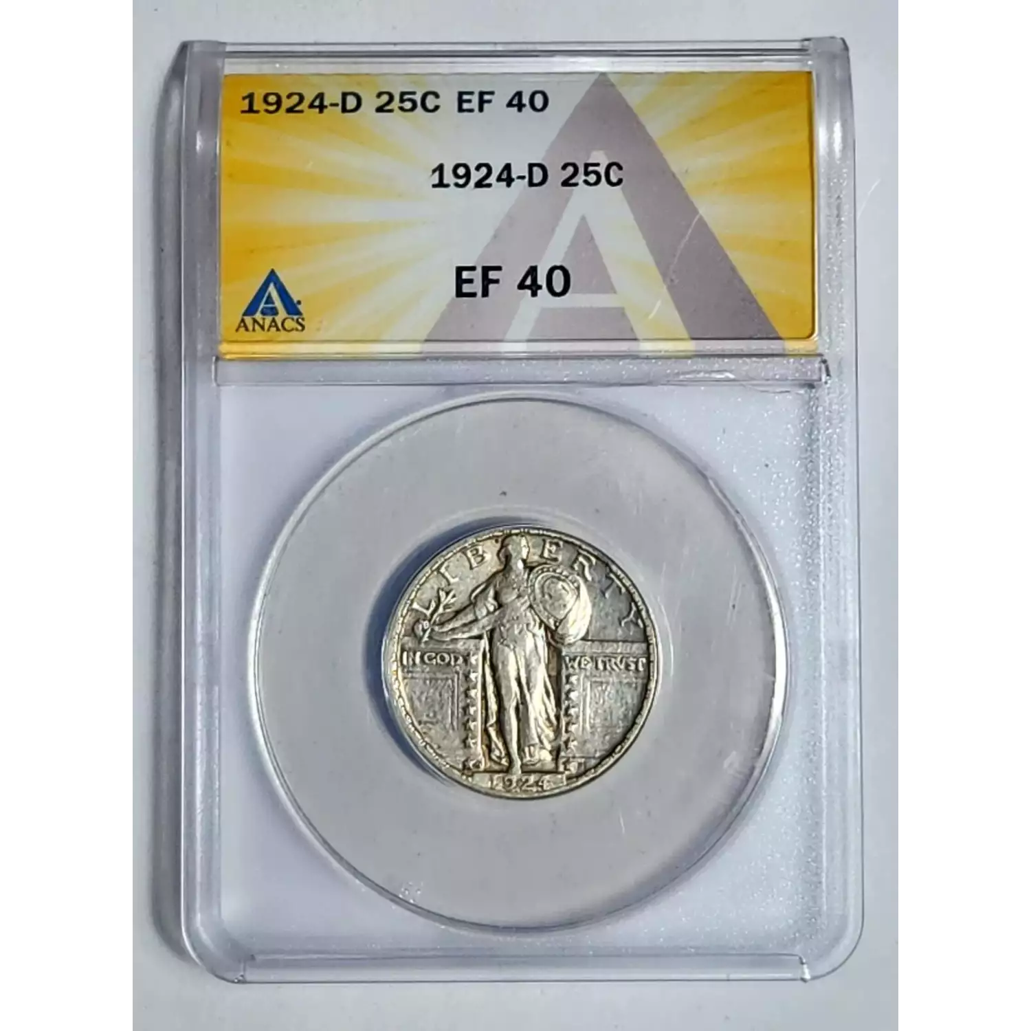 1924-D Standing Liberty Quarter ANACS XF-40 - Bob Paul Rare Coins