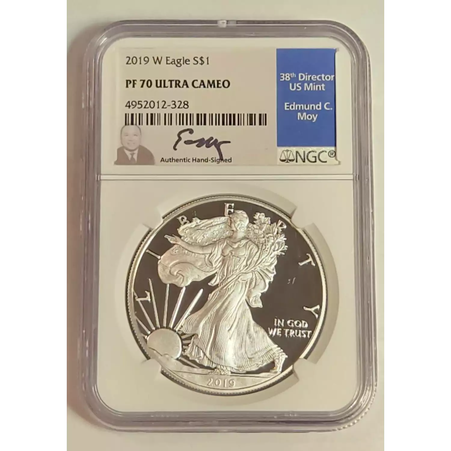 2019-W Silver Eagles NGC PF-70 - ULTRA CAMEO - EDMUND C. MOY - Bob Paul Rare Coins