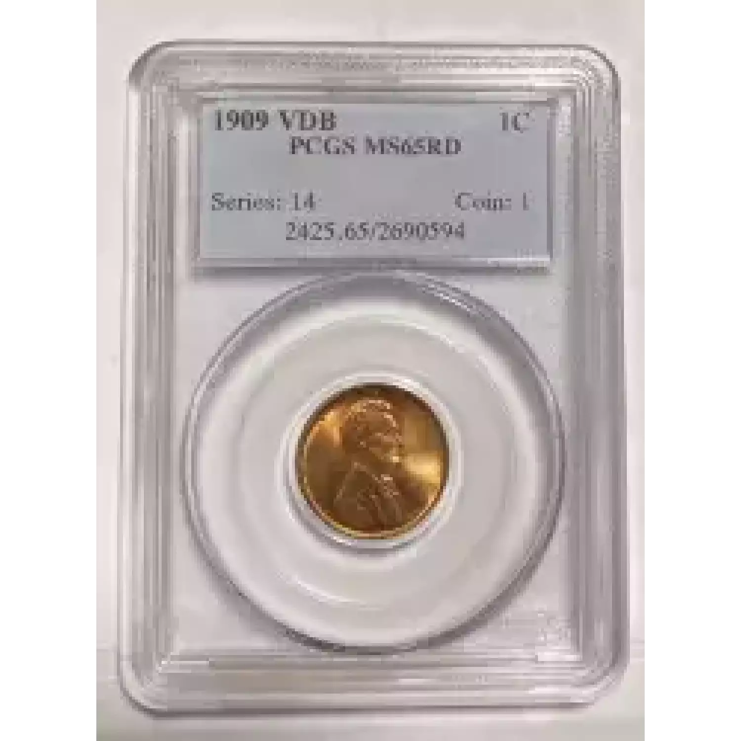 1909 Small Cents Lincoln, Wheat Ears Reverse PCGS MS-65 RD - Bob Paul Rare Coins