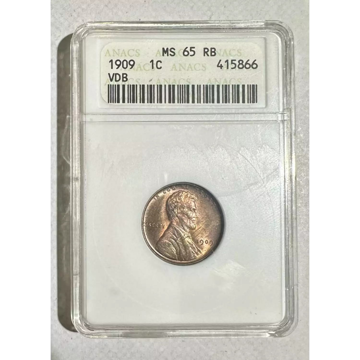 1909 Small Cents Lincoln, Wheat Ears Reverse ANACS MS-65 - Bob Paul Rare Coins