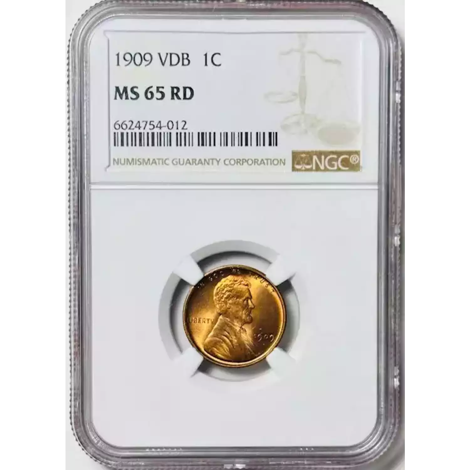 1909 Small Cents Lincoln, Wheat Ears Reverse NGC MS-65 RD VDB - Bob Paul Rare Coins