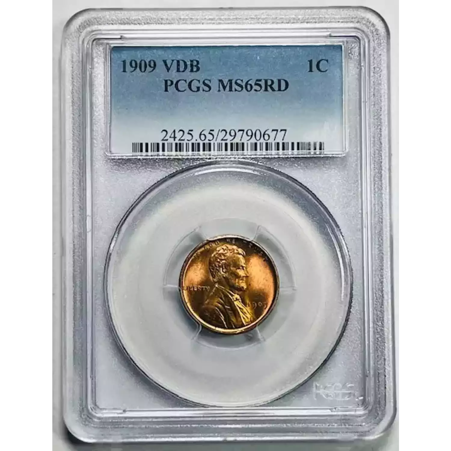 1909-VDB Small Cents Lincoln, Wheat Ears Reverse PCGS MS-65 RD - Bob Paul Rare Coins
