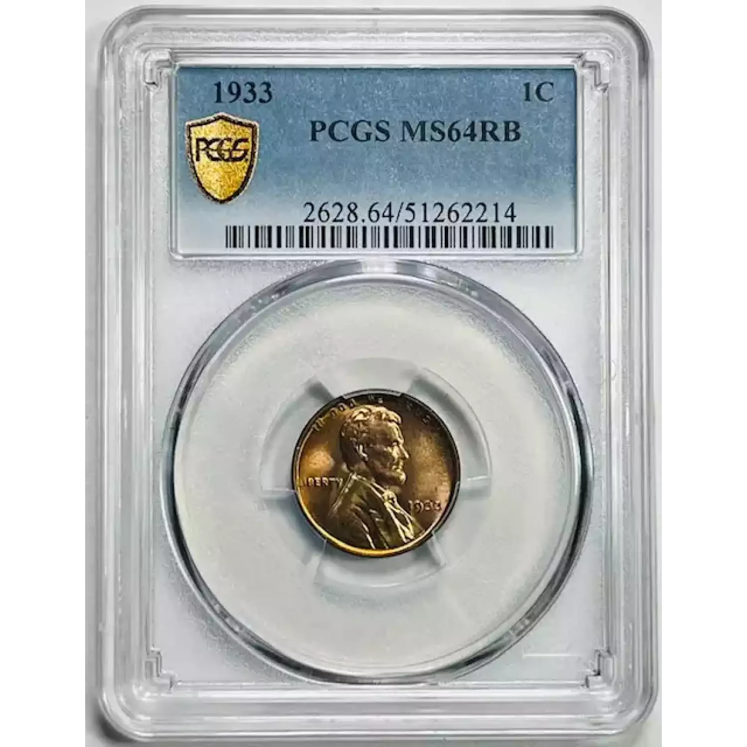 1933 Small Cents Lincoln, Wheat Ears Reverse PCGS MS-64 RB - Bob Paul ...