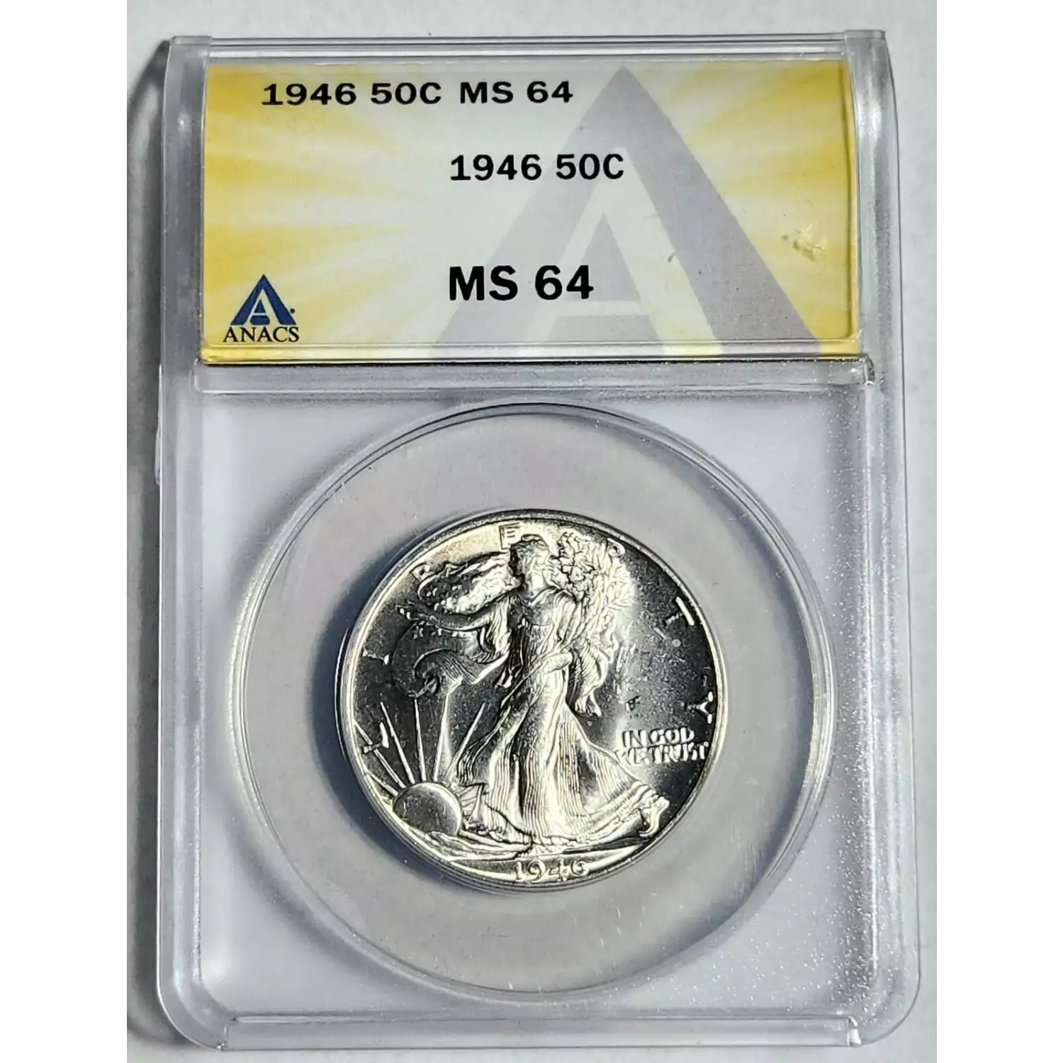 1946 Walking Liberty Half Dollar ANACS MS-64 - Bob Paul Rare Coins