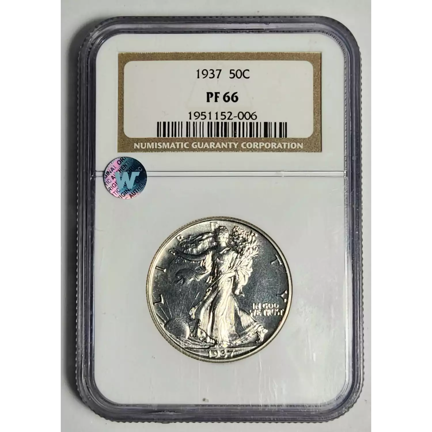 1937 Walking Liberty Half Dollar NGC PF-66 Sight White - Bob Paul Rare Coins