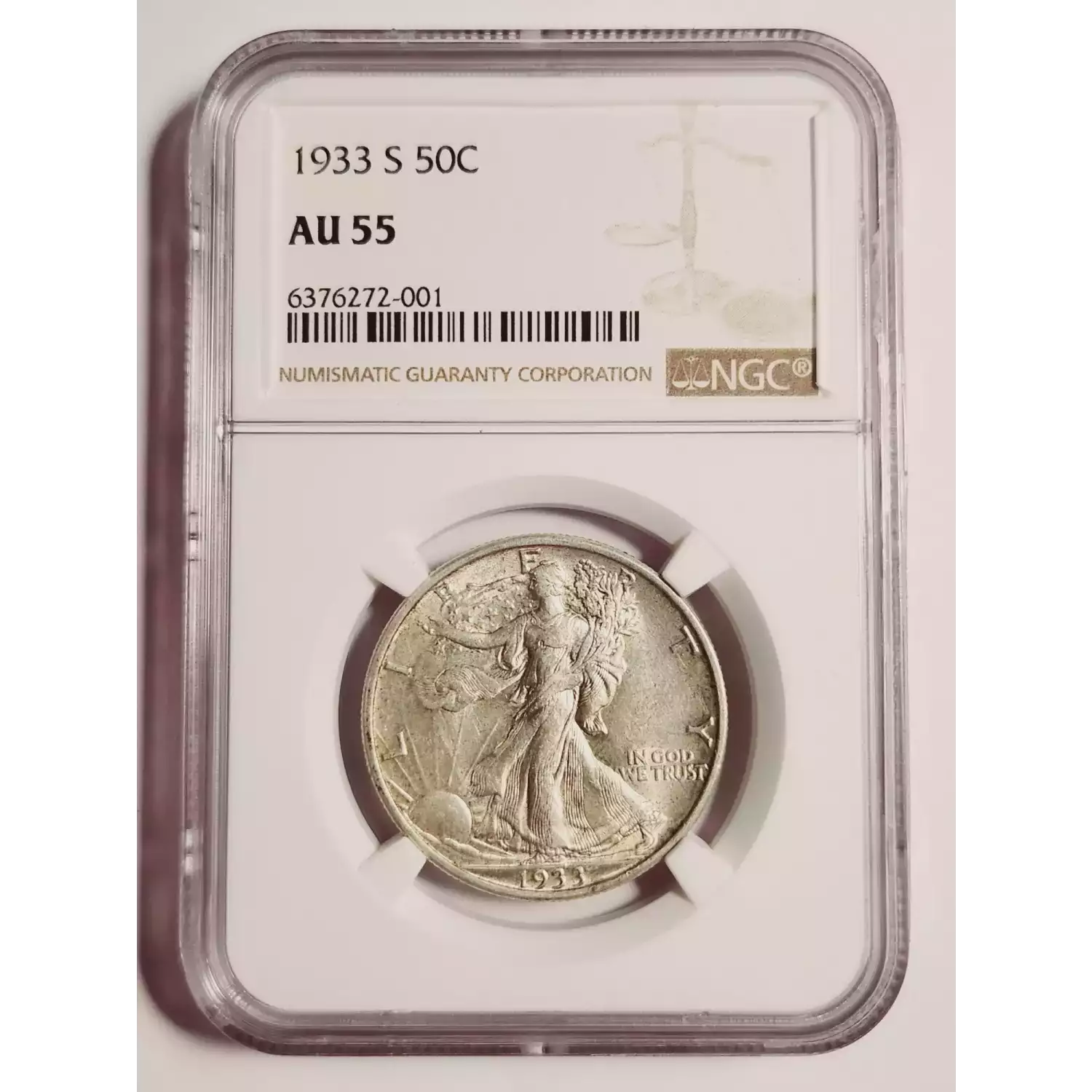 1933-S Walking Liberty Half Dollar NGC AU-55 - Bob Paul Rare Coins