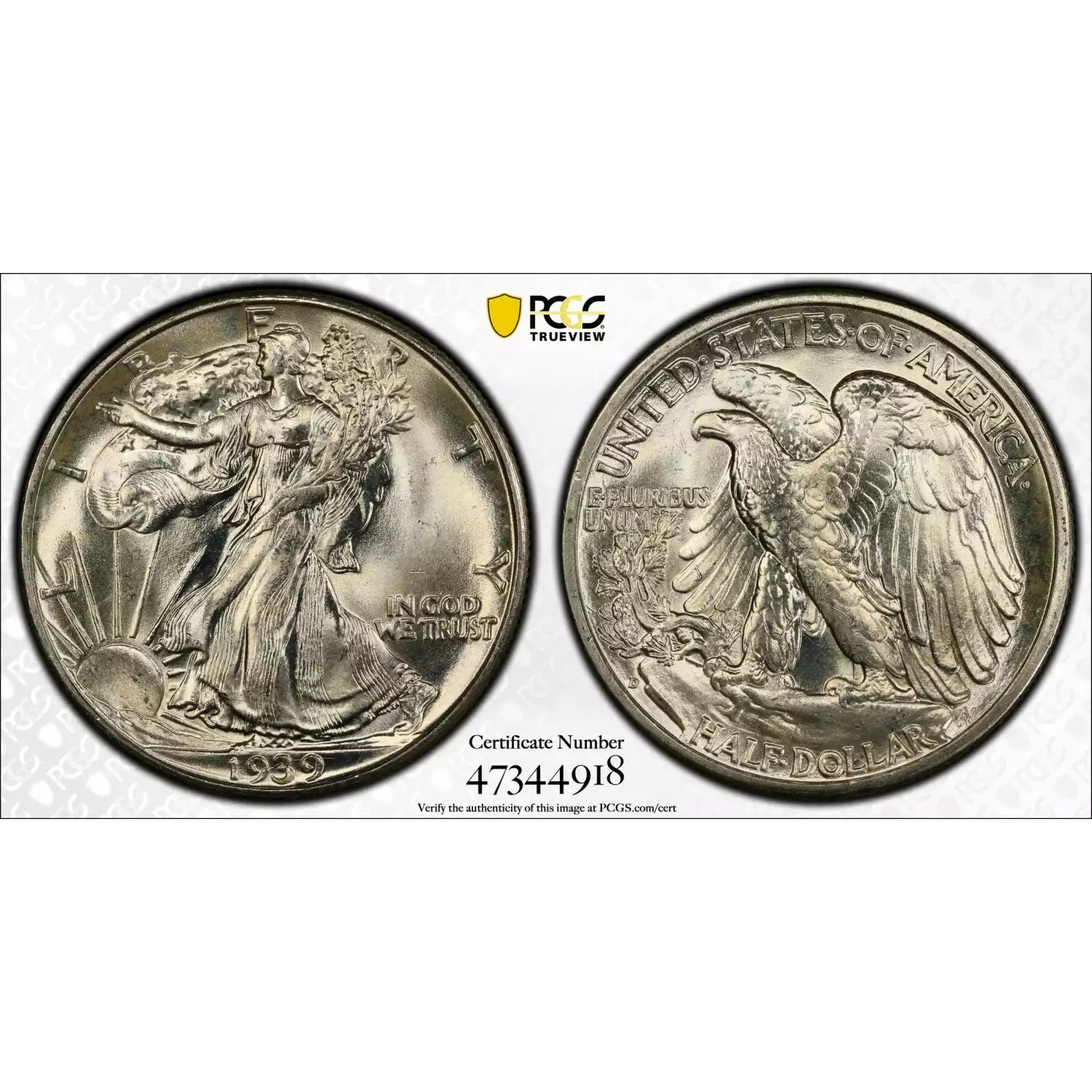 1939-D Walking Liberty Half Dollar PCGS MS-67 CAC - Bob Paul Rare Coins