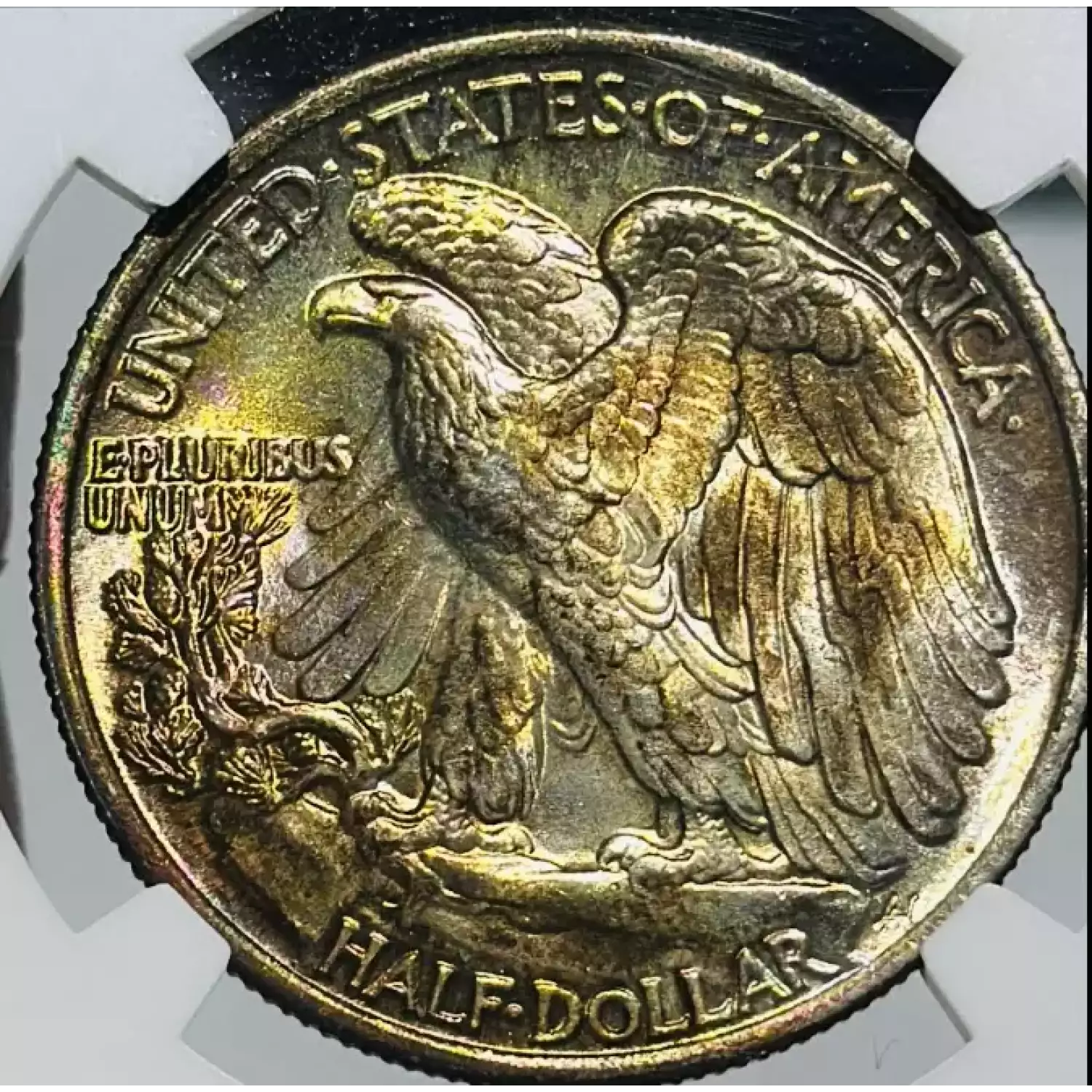 1943 Walking Liberty Half Dollar NGC MS-67 Amazing Toning! - Bob Paul Rare Coins