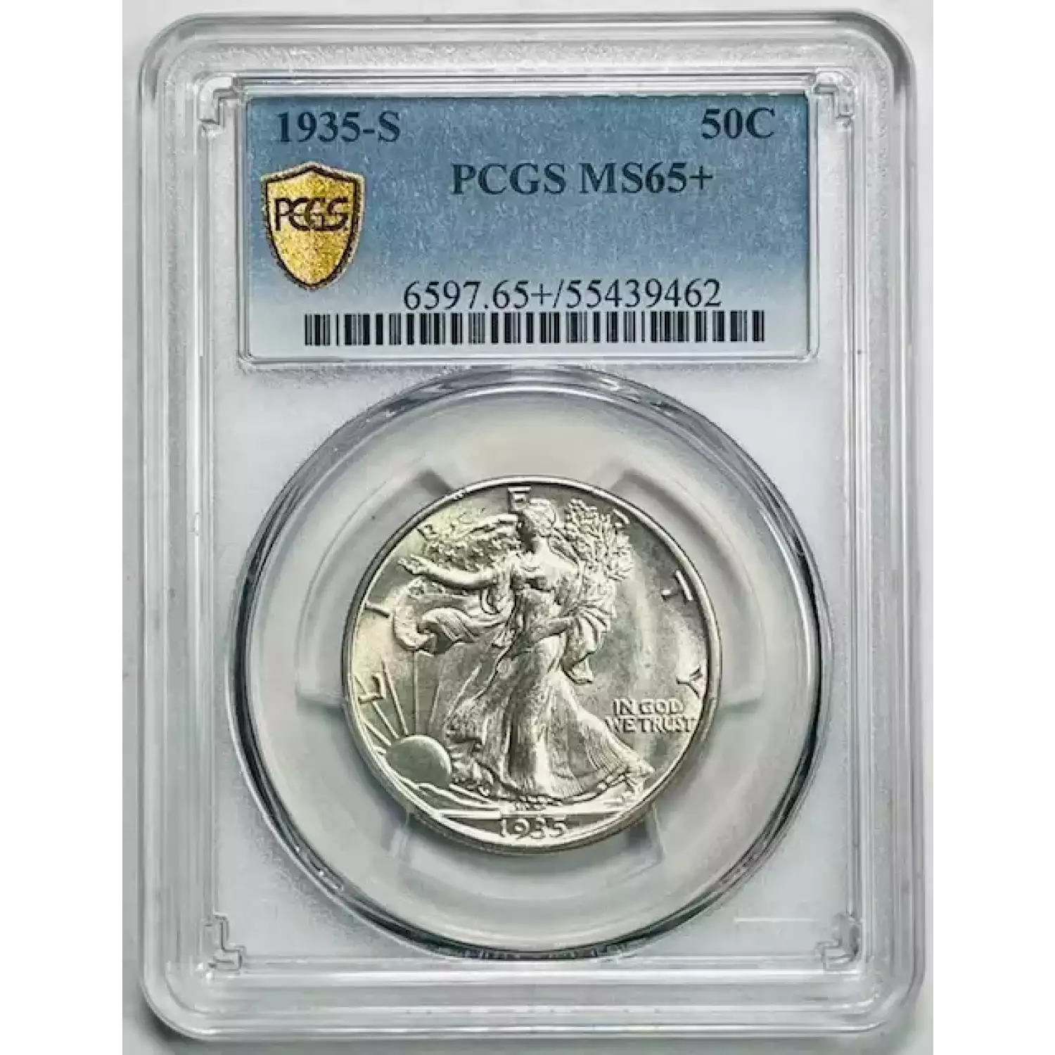 1935-S Walking Liberty Half Dollar PCGS MS-65+ - Bob Paul Rare Coins